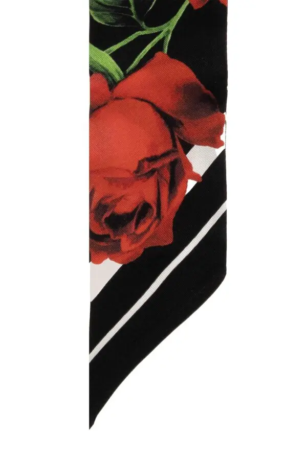 Dolce & Gabbana Dolce Gabbana Floral Printed Twill Scarf