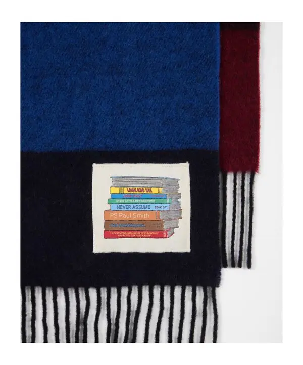 Paul Smith Multicolour Block Stripe Wool Scarf