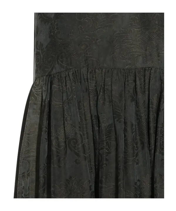 UMA WANG Sleeveless Jacquard Pleated Midi Dress