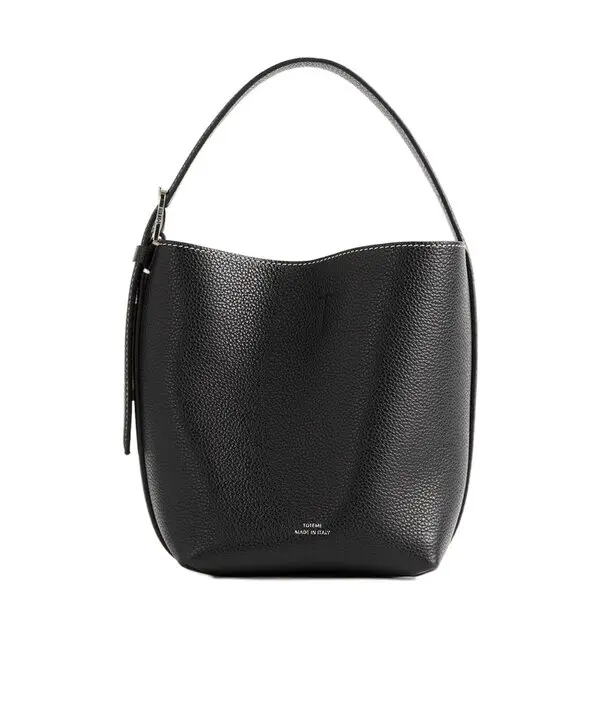 TOTEME Grained-leather Belted Tote