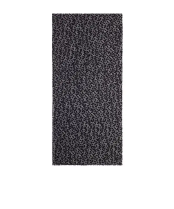 Giorgio Armani Patterned Scarf - Black