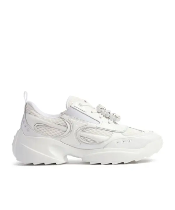 ROGER VIVIER Viv On The Run Lace-up Mesh Sneakers