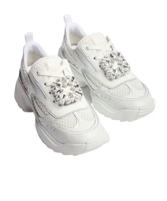 ROGER VIVIER Viv On The Run Lace-up Mesh Sneakers