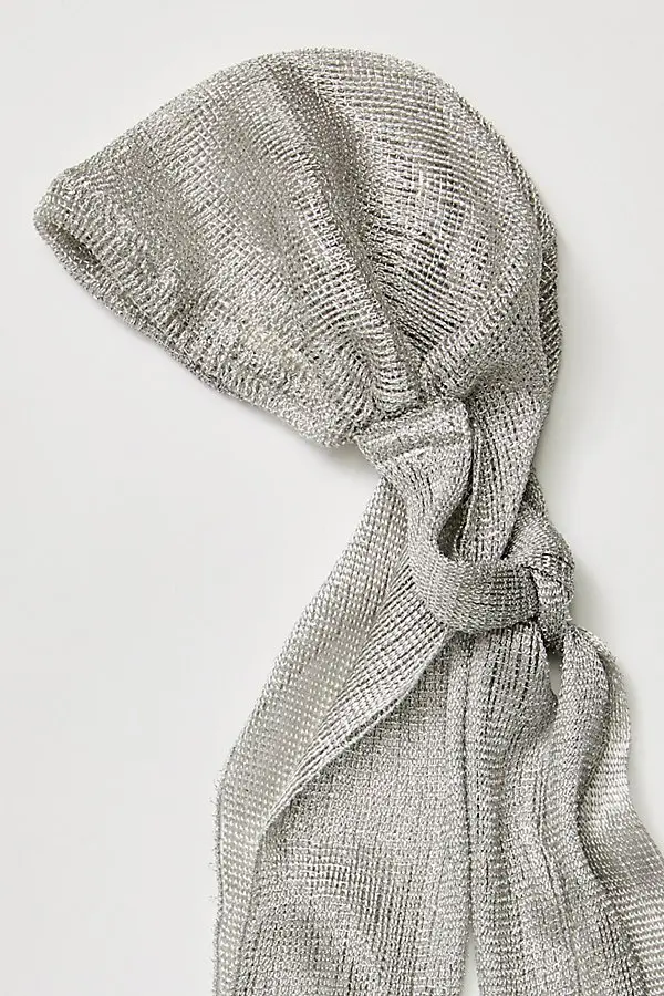 CURRIED MYRRH Sahara Hair Scarf - Silver