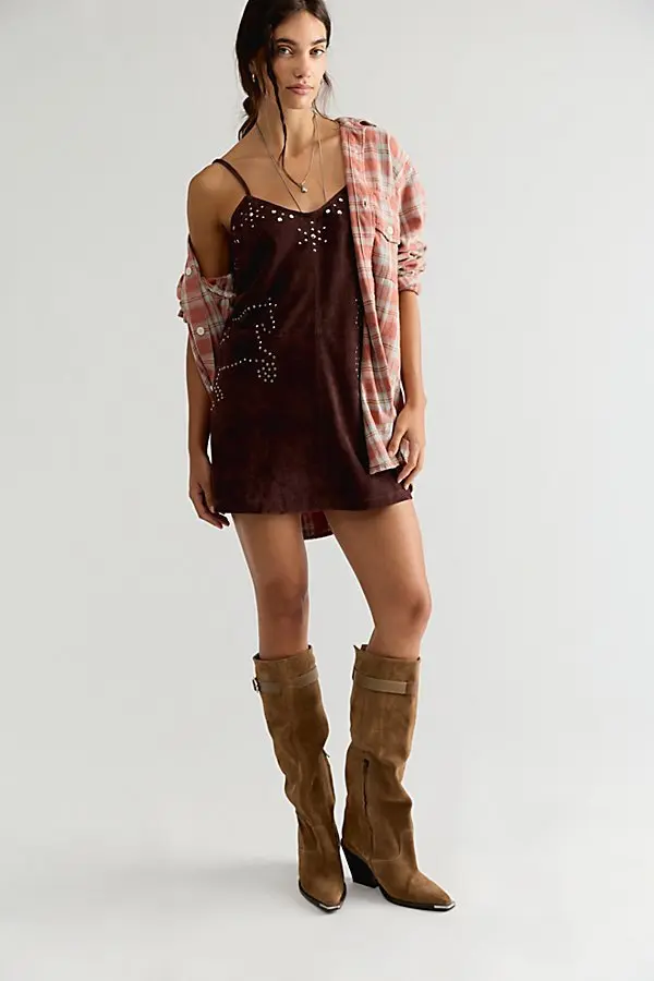 UNDERSTATED LEATHER Saddle Up Slip Dress