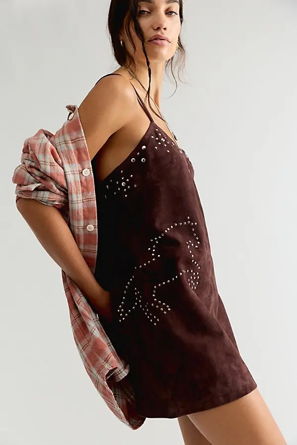 UNDERSTATED LEATHER Saddle Up Slip Dress
