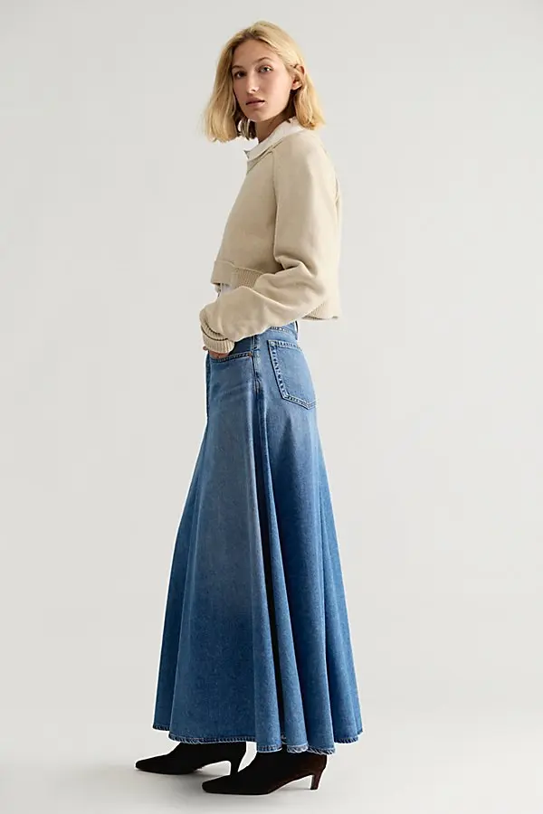 Citizens Of Humanity Fluid Maxi Skirt - Iris