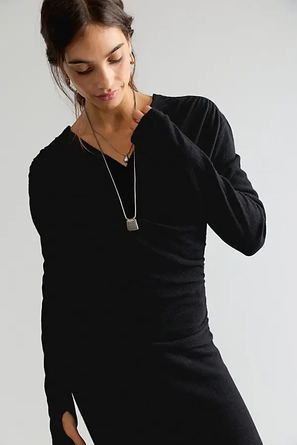NICHOLAS K Cashmere Crossover Sweater Dress