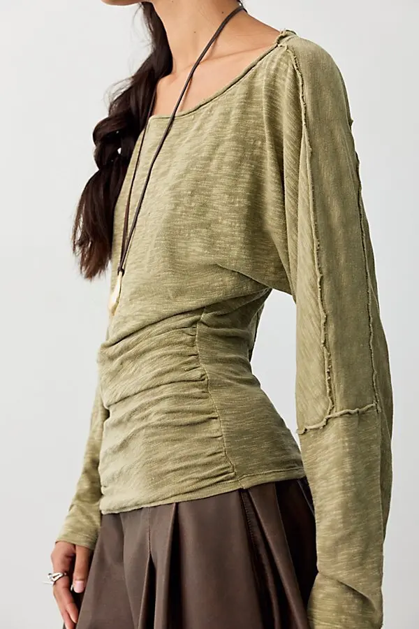 Free People Europa Off-the-shoulder Top - Weeping Willow