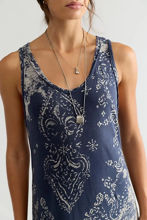 Free People Cleo Bandana Maxi Top