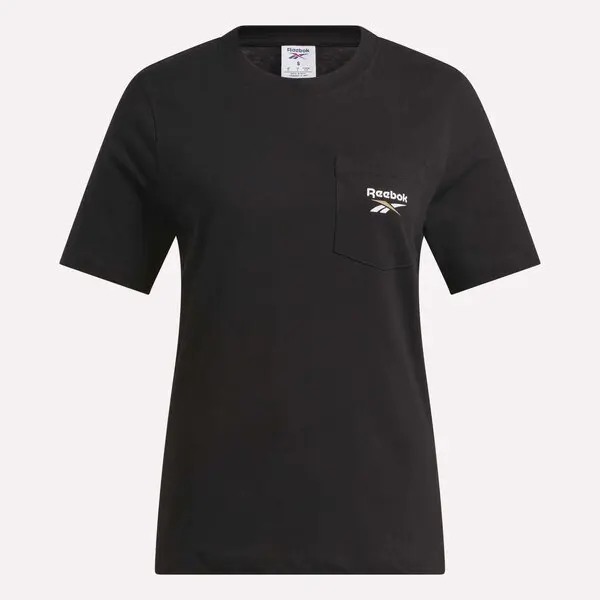 REEBOK Logo Pocket T-shirt - Black