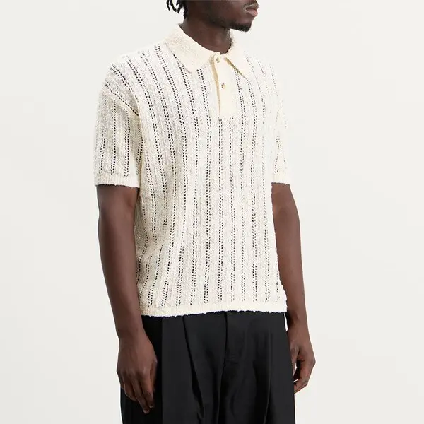 PICANTE Pointelle Knit Polo Shirt