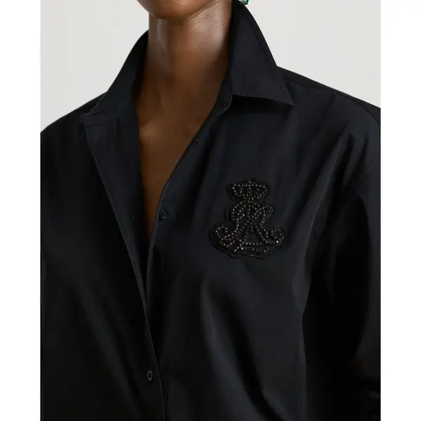 Ralph Lauren Relaxed Fit Rhinestone-bullion Shirt