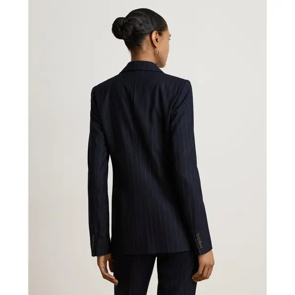 Ralph Lauren Pinstripe Double-breasted Twill Blazer