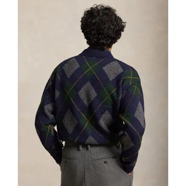 Ralph Lauren Relaxed Fit Argyle Wool-mohair Sweater