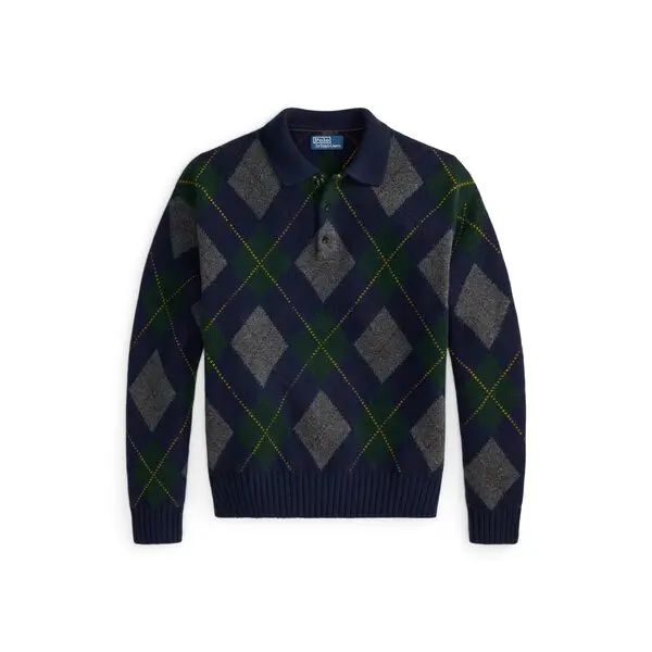 Ralph Lauren Relaxed Fit Argyle Wool-mohair Sweater