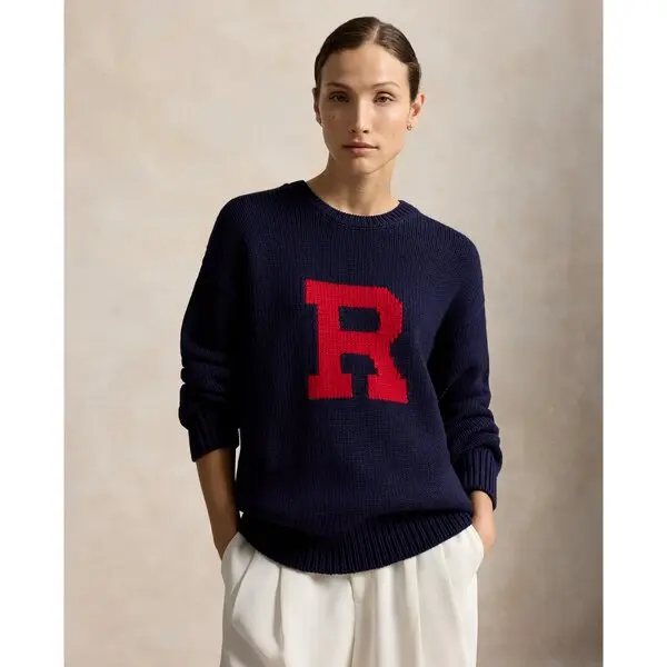 Ralph Lauren Relaxed Fit Wool Letter Sweater