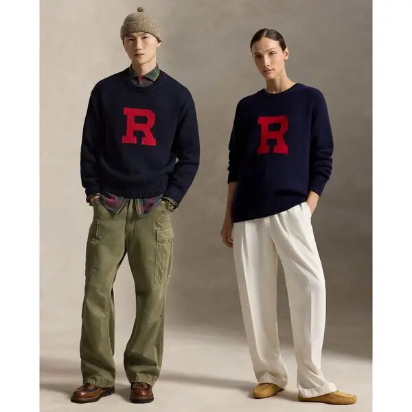Ralph Lauren Relaxed Fit Wool Letter Sweater