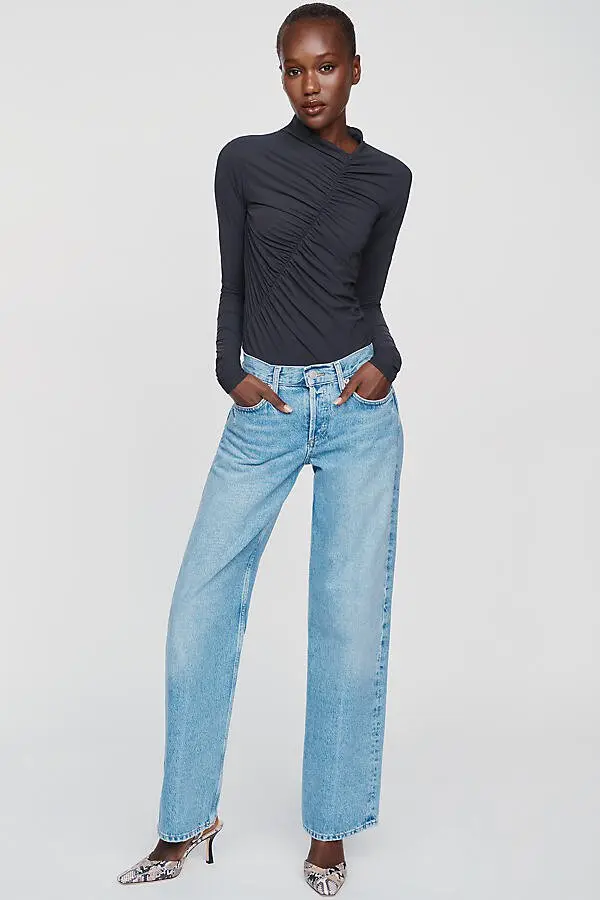 AGOLDE Lup Ruched Bodysuit