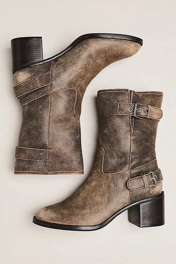 Anthropologie Moto Mid-calf Boots