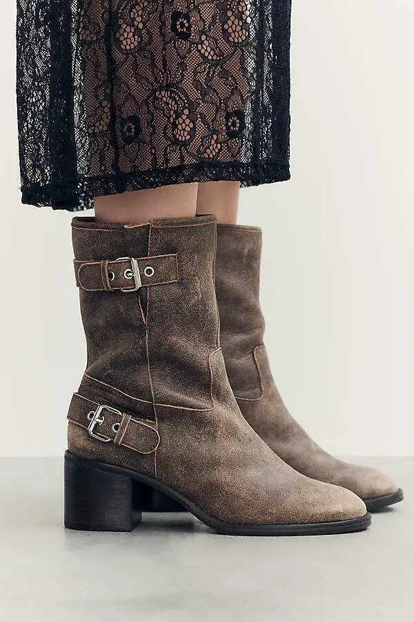 Anthropologie Moto Mid-calf Boots