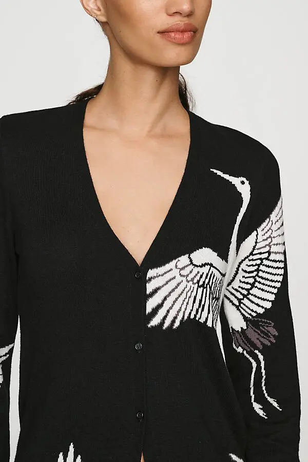 Maeve Deep-v Fitted Cardigan
