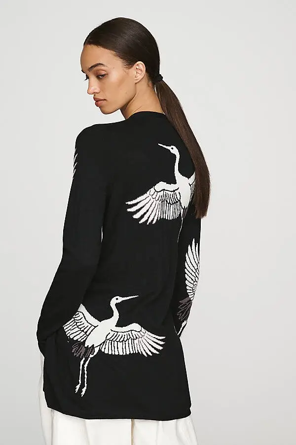 Maeve Deep-v Fitted Cardigan