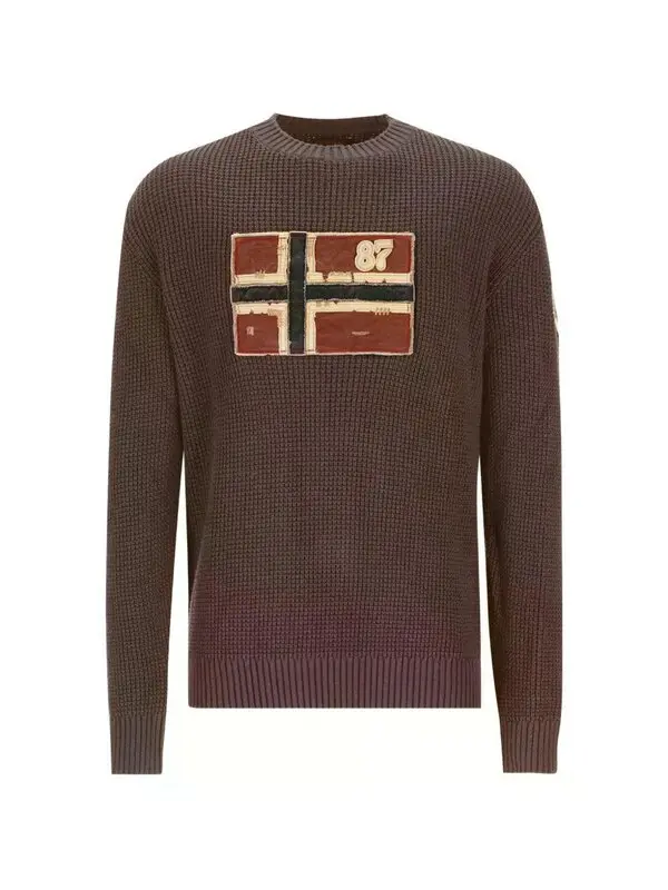 NAPAPIJRI Archive Logo-patch Waffle-knit Sweater