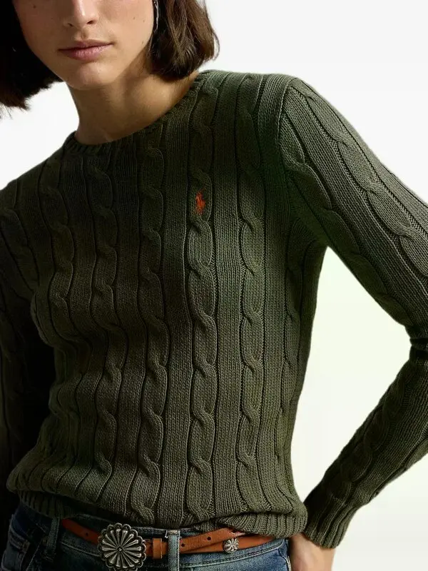 Polo Ralph Lauren Cable-knit Logo-embroidered Sweater