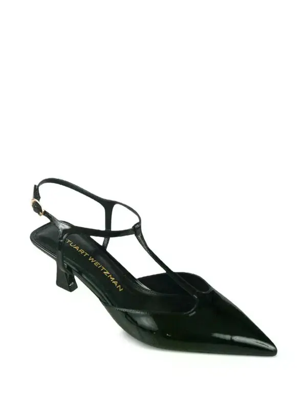 STUART WEITZMAN Vinnie T-strap Sandals - Black