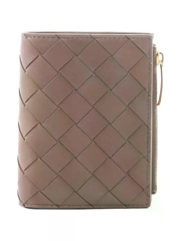 Bottega Veneta 2020s Intrecciato Bi-fold Wallet - Grey