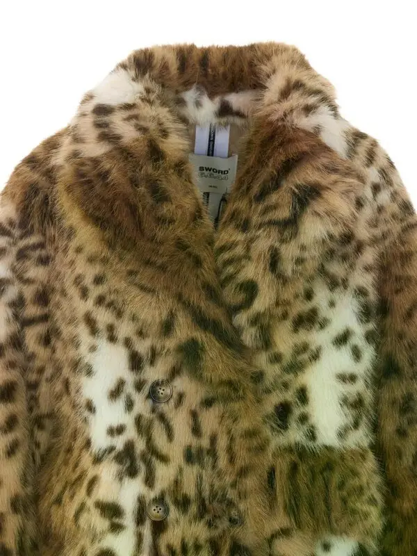 SWORD 6644 Leopard-print Coat