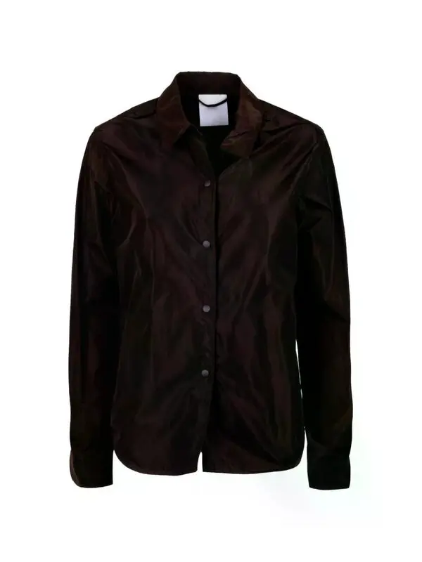 Aspesi Glossy Long-sleeve Shirt - Brown