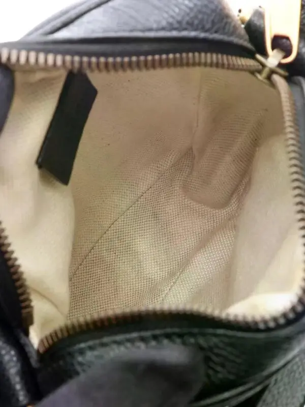 Gucci 2000-2015 Mini Grained Calfskin Logo Crossbody Bag