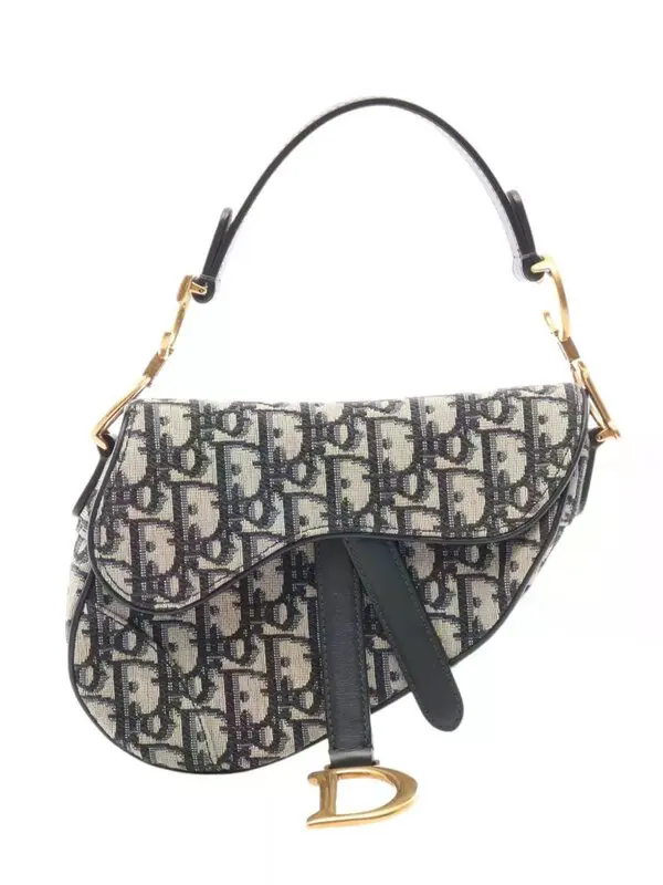 Dior 2000-2026 Mini Oblique Canvas Saddle Bag Satchel