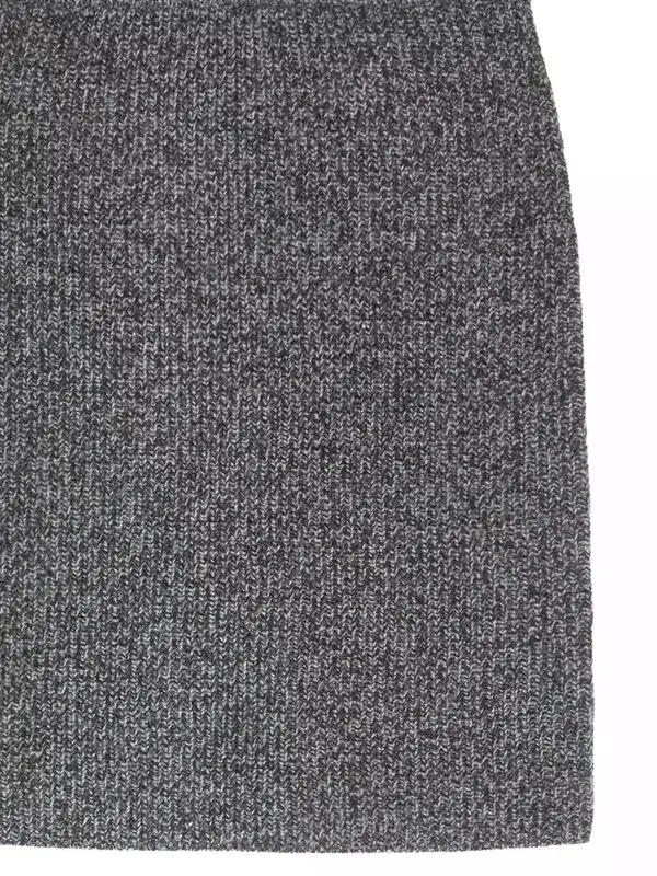 Aspesi Marl-knit Pencil Mini Skirt - Grey