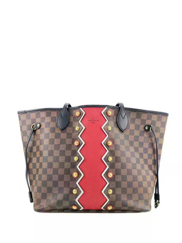 LOUIS VUITTON 2018 Damier Ebene Neverfull Tote Bag