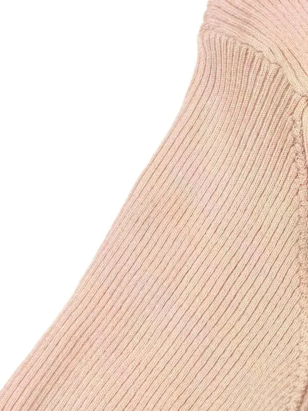 Fendi 2010s Flower Motif Rib-knit Top