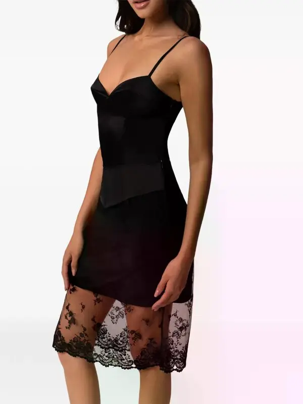 Kiki De Montparnasse Juliette Lace-trim Pencil Midi Skirt - Black