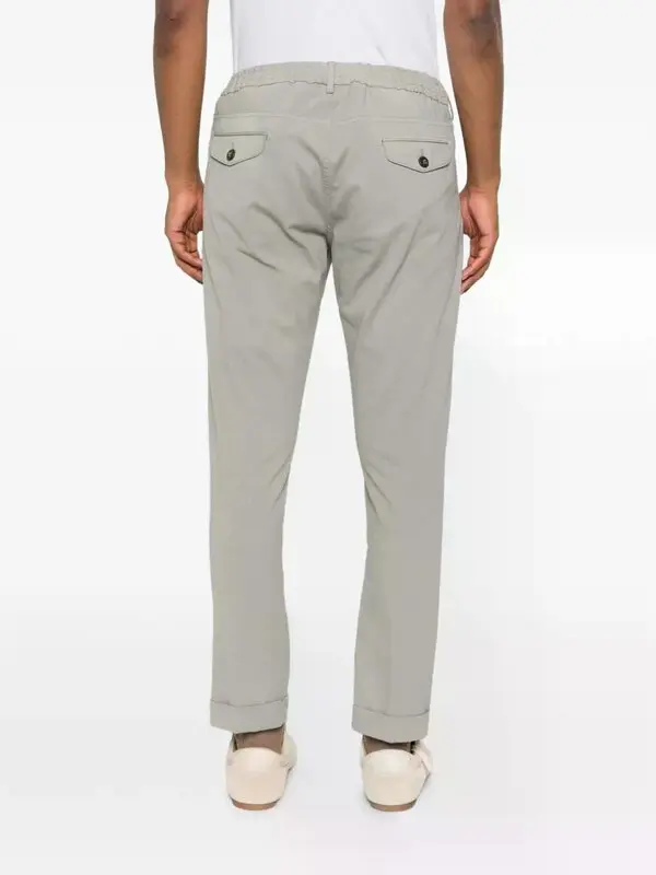 Eleventy Drawstring-waist Cuffed-hem Trousers