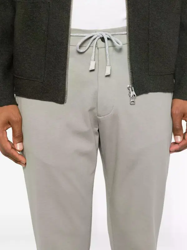 Eleventy Drawstring-waist Cuffed-hem Trousers