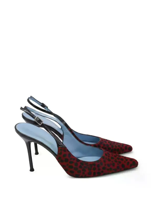 Dolce & Gabbana Leopard-print Slingback Pumps - Red