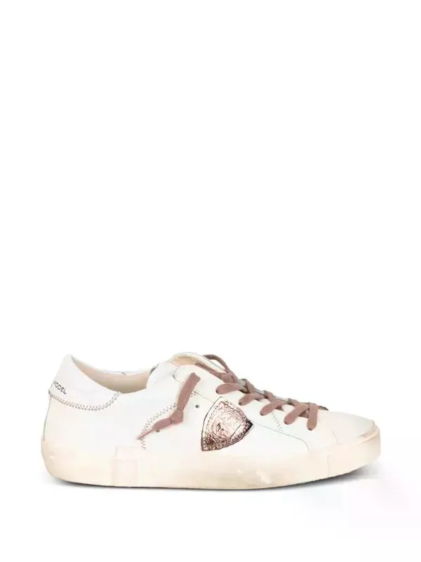 Philippe Model Prsx Logo-patch Sneakers - Neutrals