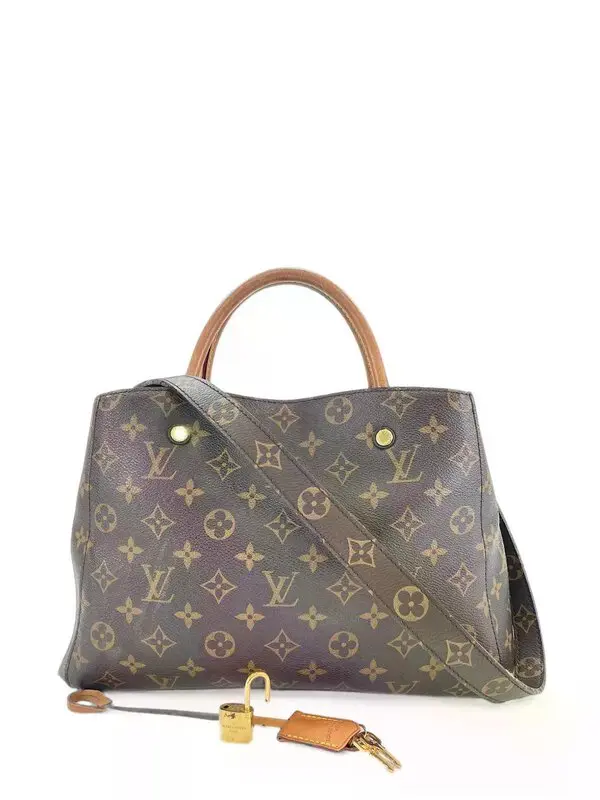 LOUIS VUITTON 2014 Monogram Montaigne Handbag - Brown