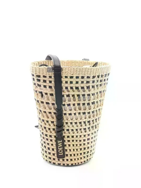 Loewe Braided Pocket Bucket Bag - Neutrals