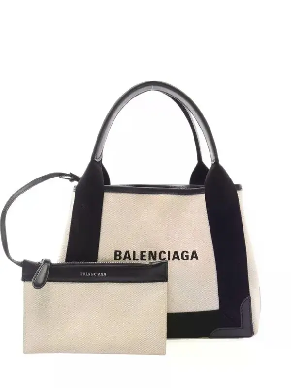 Balenciaga 2000s Xs Navy Cabas Tote Bag