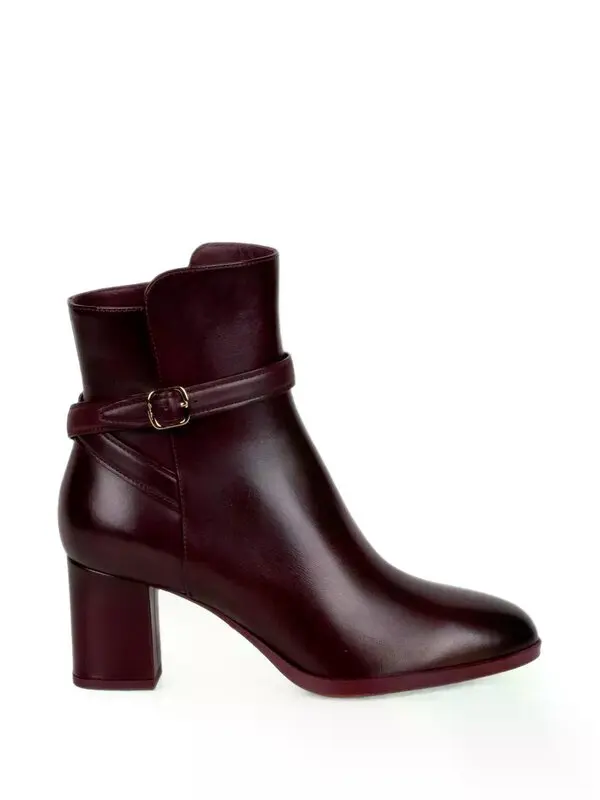 Santoni Buckle-strap Leather Ankle Boots