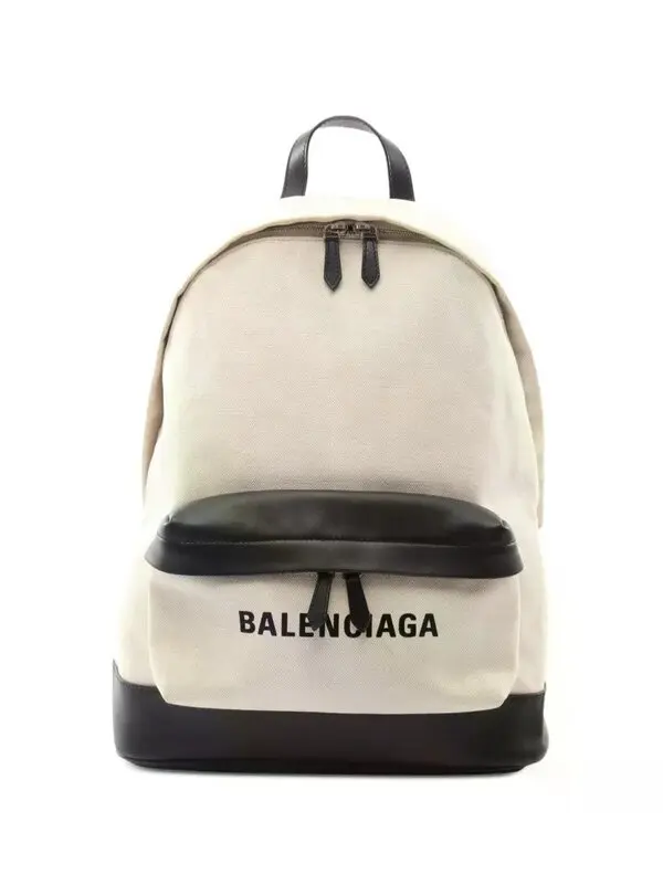 Balenciaga 2000s Canvas Backpack - Neutrals