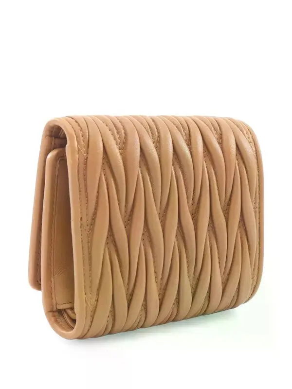 Miu Miu 2020s Matelassé Trifold Wallet
