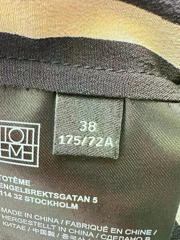TOTEME Monogram Silk Jacquard Trousers